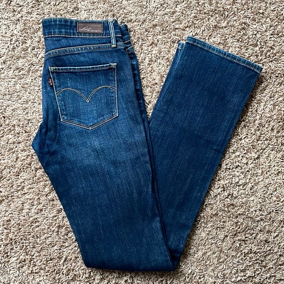 Levi's | Jeans | Levis Low Rise Demi Curve Straight Length Blue Jeans ...